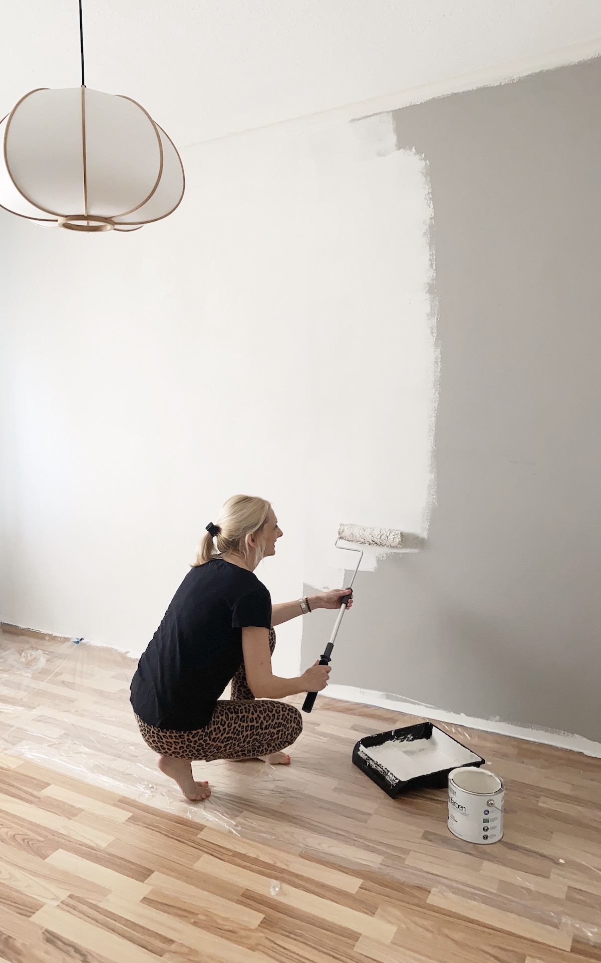 Wand streichen im Schachbrettmuster Look - sophiagaleria