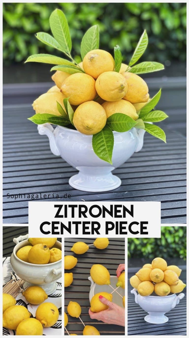 Sommer Deko - DIY Zitronen Centerpiece - sophiagaleria