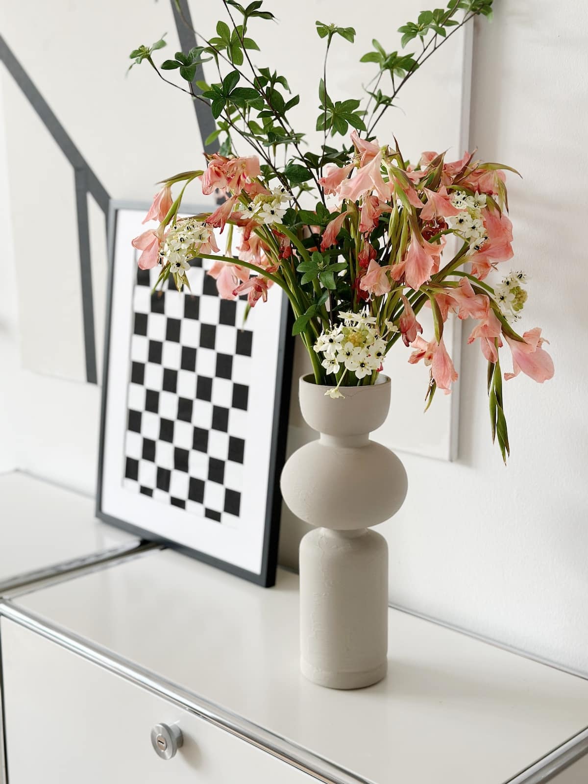 Upcycling - DIY Wandbild aus kariertem Stoffrest - sophiagaleria