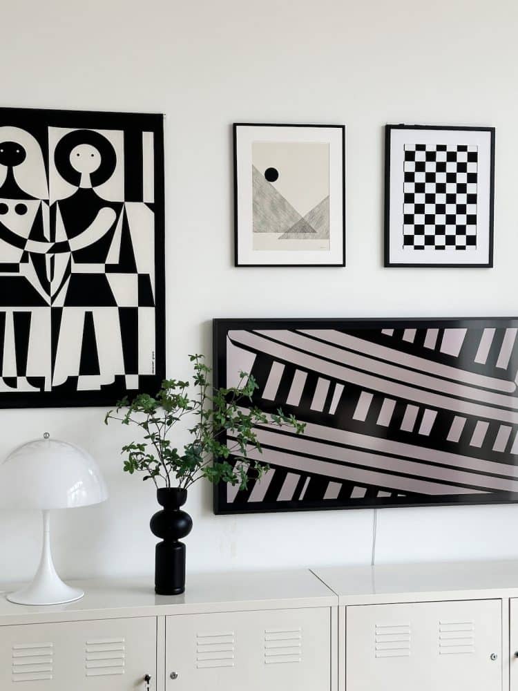 Upcycling - DIY Wandbild aus kariertem Stoffrest - sophiagaleria