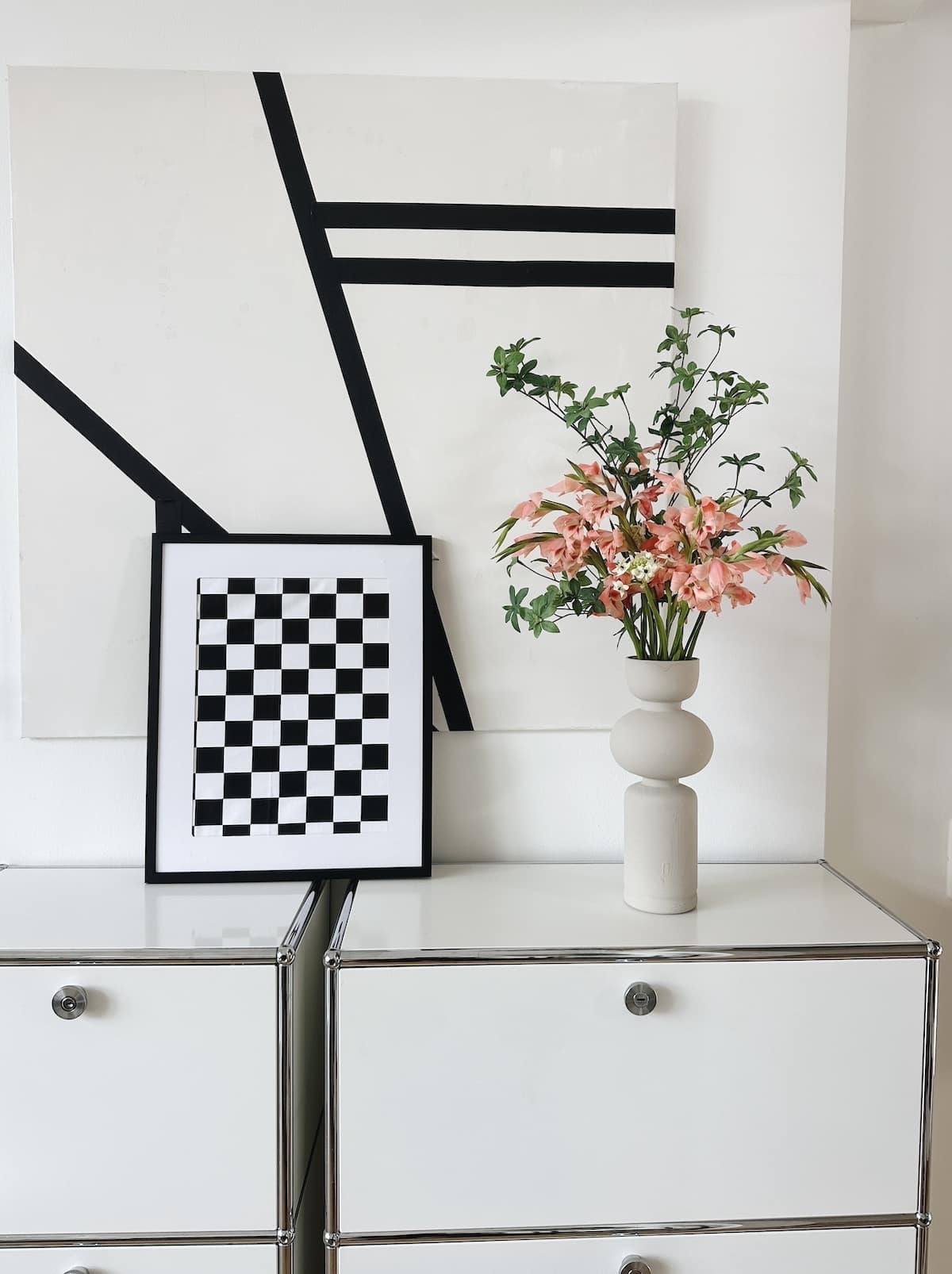 Upcycling - DIY Wandbild aus kariertem Stoffrest - sophiagaleria